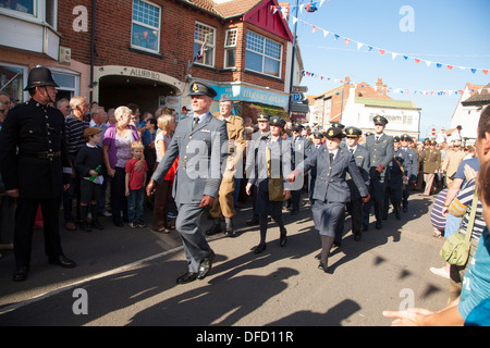 Parade at Sheringham 1940's weekend festival Stock Photo - Alamy