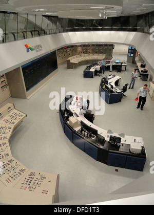Hydroelectric dam control room interior Stock Photo - Alamy