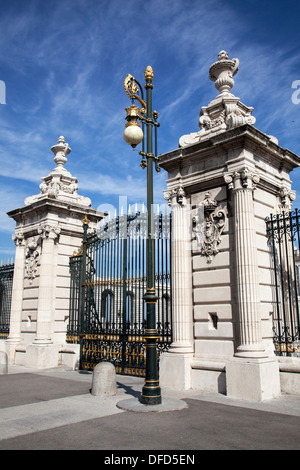 Iron gate, Royal Palace of Madrid, located in the area of the Habsburgs ...