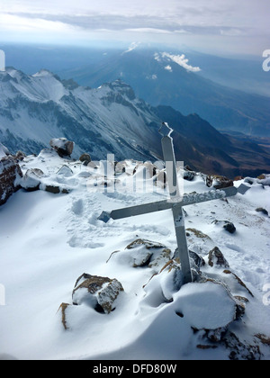 View from the summit of the Chachani volcano (6057m), Arequipa, Peru ...