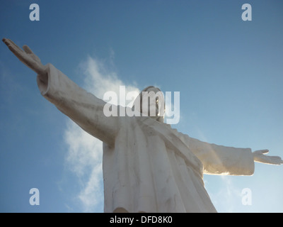Christ the Redeemer or Cristo Blanco statue in Cuzco, Peru Stock Photo ...