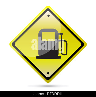 Fuel dispenser icon isolated on glossy orange round button abstract ...