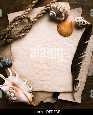old paper letter map Stock Photo - Alamy