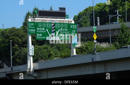 Roadway signs, Tokyo metropolitan area Stock Photo - Alamy