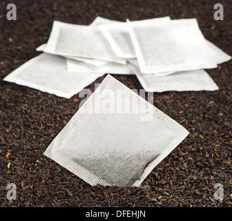 Tea bags texture for background Stock Photo - Alamy