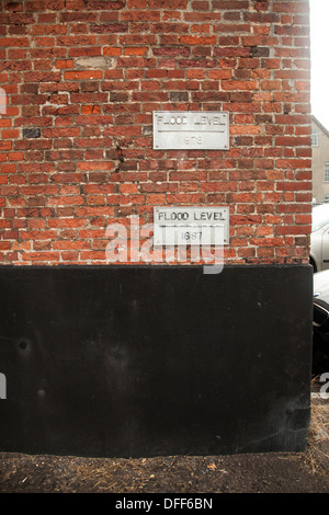 flood level markers Stock Photo - Alamy