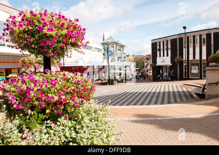 Views of Halesowen town centre and the Cornbow Shopping Centre, in the ...