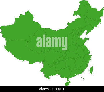 Vector map of Taiwan country Stock Photo - Alamy