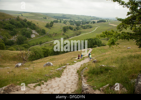 Steps at Malham Cove Yorkshire Stock Photo - Alamy