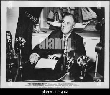Franklin Roosevelt in Fireside Chat reporting on the WW2 Teheran and ...