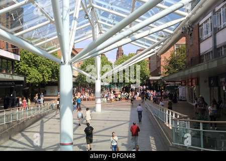 Lower Precinct Shopping Centre in Coventry, West Midlands Stock Photo ...