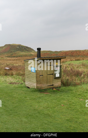 Compost toilet Lower Gylen Isle of Kerrera Scotland October 2013 Stock ...