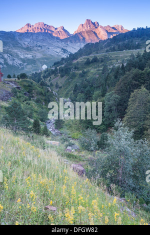 Sunrise in Aspe Valley Stock Photo - Alamy
