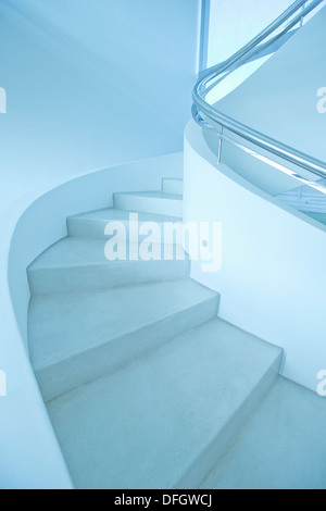 Winding staircase in modern house Stock Photo - Alamy