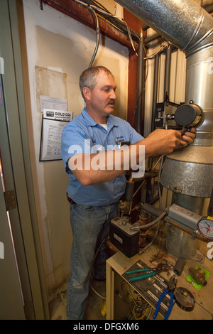 Maintenance Worker at Public School Stock Photo - Alamy