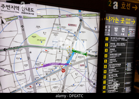 Seoul Underground map, Korea Stock Photo - Alamy