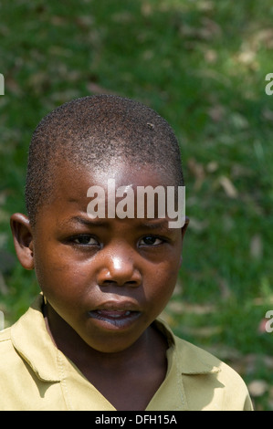 Rwandan boy child close up Northern Rwanda Central Africa Stock Photo ...