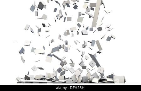 keyboard keys falling Stock Photo - Alamy