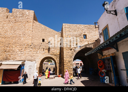 Morocco, Safi, the ramparts of the medina and Bab Chaaba gate Stock ...