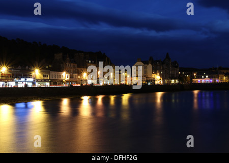 Oban waterfront at night Scotland September 2013 Stock Photo - Alamy
