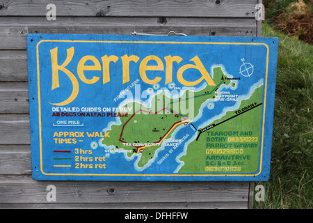 map of Isle of Kerrera Scotland October 2013 Stock Photo - Alamy