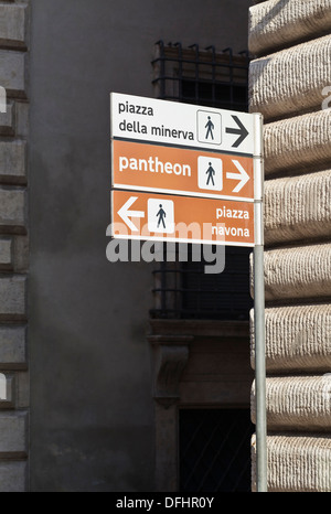 Directions to tourist locations in Rome, Italy Stock Photo - Alamy