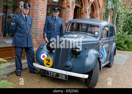 A 1939 Hillman Minx RAF Staff Car (TFF 391) showing insignia and ...