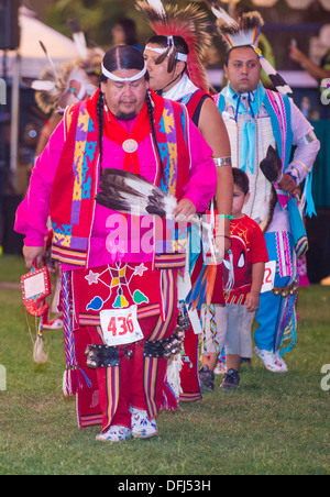 A Native America takes part in the Grand Floral Parade on June 7th 2014 ...