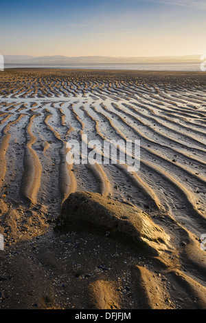 Dawn over Mossyard beach, Solway coast, Dumfries & Galloway, Scotland ...