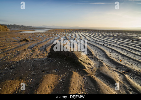 Dawn over Mossyard beach, Solway coast, Dumfries & Galloway, Scotland ...