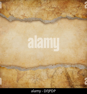 old nautical treasure map with torn edges isolated Stock Photo - Alamy