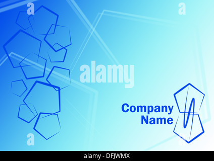 Blue pentagon background Stock Photo - Alamy