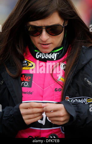 Danica Patrick, driver of the #7 GoDaddy Chevrolet is seen in the ...