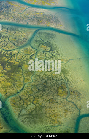 Aerial photograph of tidal flats lagoon Stock Photo - Alamy