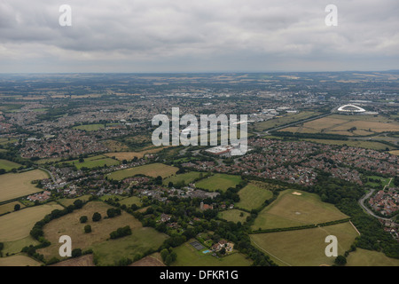 Aerial photograph of Ashford Kent Stock Photo - Alamy