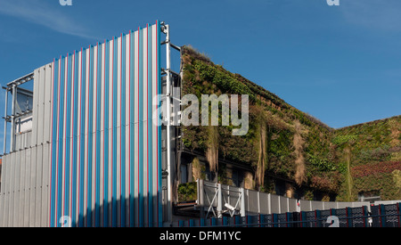 Green wall vertical garden of MTV studios building located in Camden ...