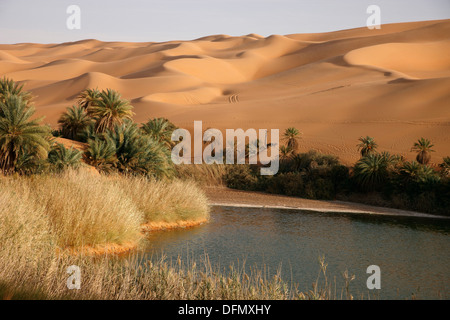 Umm al-Ma'a salt lake, Ubari desert, Libya Stock Photo: 15115102 - Alamy
