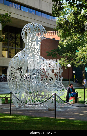 The Alchemist sculpture, outside the Stratton Student Center, MIT Stock ...