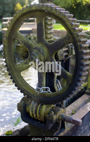 Gear of a water weir Stock Photo - Alamy