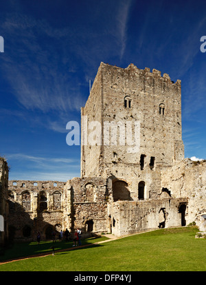 The inner bailey & remains of the keep at Castle Acre castle, seen from ...