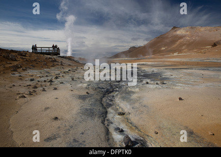 Road through Namaskard mountain pass in Iceland Stock Photo - Alamy