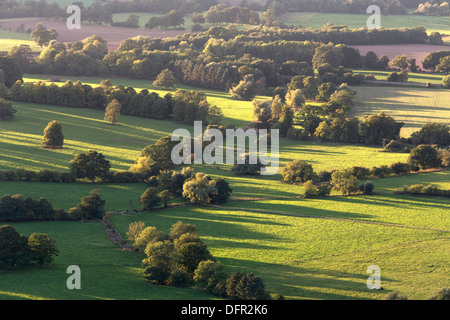 An aerial view of Worcestershire Countryside near Redditch, UK Stock ...