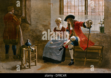 The Dutch surrender New Amsterdam, America, to the English, September ...