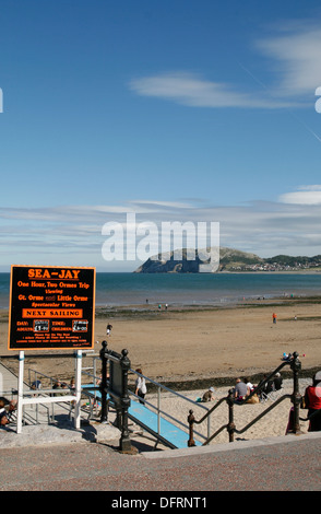 Beach and Little Orme Llandudno Conwy Wales UK Stock Photo - Alamy