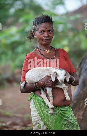 Tribal woman. The tribe is ‘Katkari’. Maharashtra, India. Rural faces ...