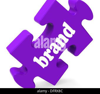 Brand Jigsaw Showing Business Branding Trademark Or Product Label Stock ...