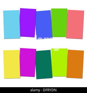 Five Blank Paper Slips Showing Copyspace For 5 Letter Word Stock Photo ...