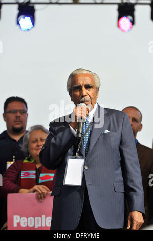 Rep. Charles Rangel, D-N.Y., speaks to the media after he was censured ...