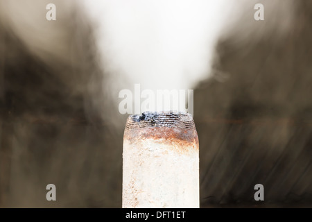 A cloud of heavy smoke coming out from the ship Stock Photo - Alamy