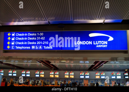 Luton airport check in desks. - Bedfordshire, United Kingdom : May 2005 ...